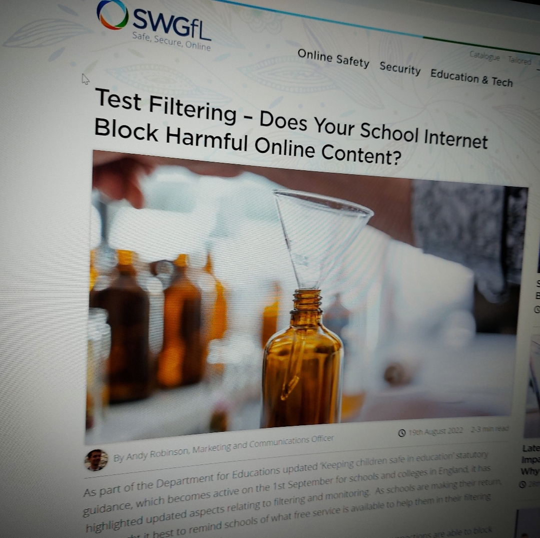 Free Test Filtering Tool by SWGFL - Simfin | Esafety, safeguarding and ...